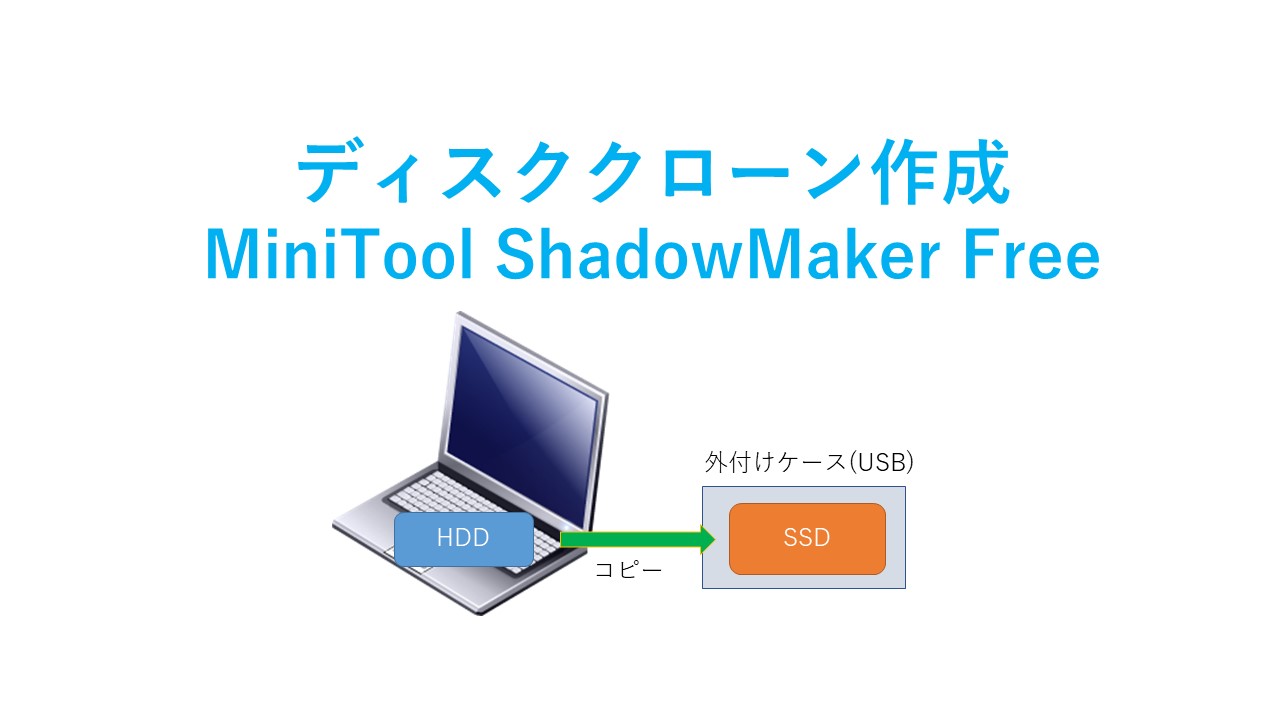 ディスククローン作成 MiniTool ShadowMaker Free でディスクコピー(HDD→SSD) EaseUS Todoの代わりに ...