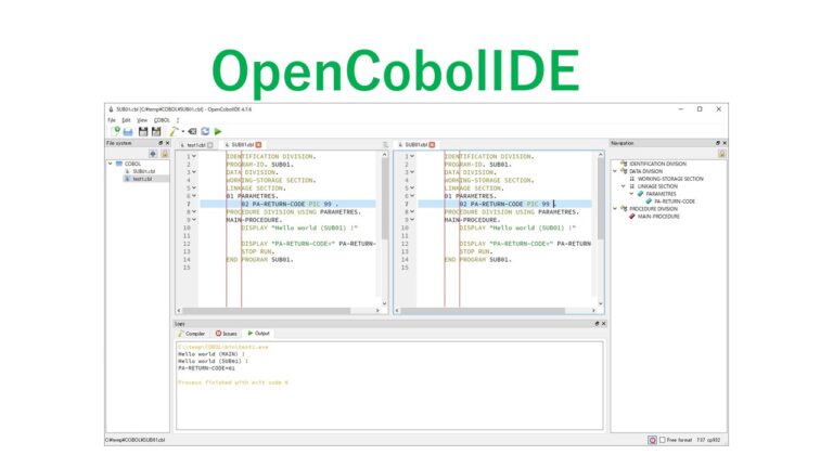 フリーのCOBOL総合開発環境(IDE) OpenCobolIDEでプログラミング(Windows)｜ITの魔力