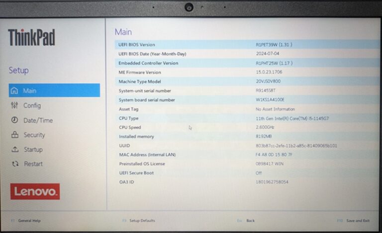 ThinkPad L13 USBメモリや外付けDVDで起動する方法(BIOS設定方法)｜ITの魔力